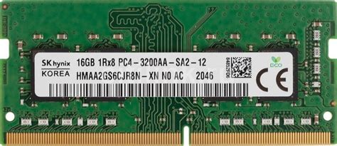 Купити Память Hynix 16 ГБ So Dimm Ddr4 3200 МГц Hmaa2gs6cjr8n Xn 41590 в інтернет магазині Ete Ua