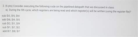 solved 2 6 pts consider executing the following code on
