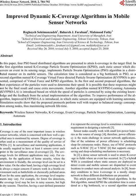 Improved Dynamic K Coverage Algorithms In Mobile Sensor Networks