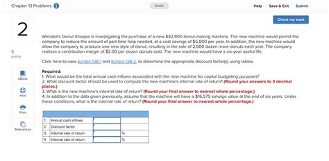 Solved Chapter 13 Problems Saved Help Save And Exit Submit