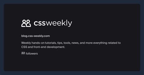 css weekly blog