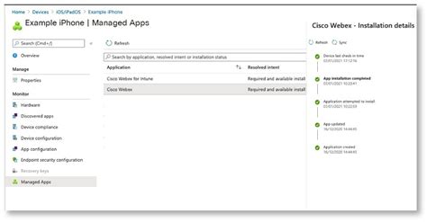 Administration Webex Installation With Microsoft Intune