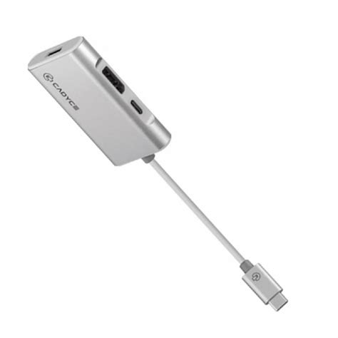 Silver Adaptor USB C To Dual Display Port Adapter With USB C PD Charging At In Mumbai
