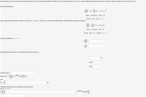 Solved For Partial Derivatives Of A Function Use The
