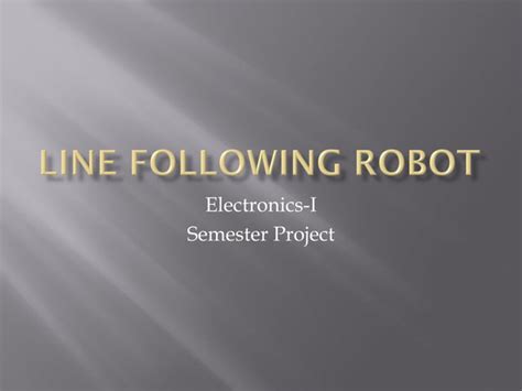 Line Following Robot PDF