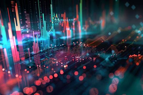 Abstract Data Visualization Of Financial Market Fluctuations Stock Illustration Illustration
