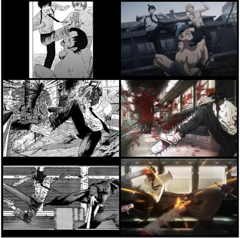 Csm Manga Vs Anime Panel Comparison Ep 12 Rchainsawman