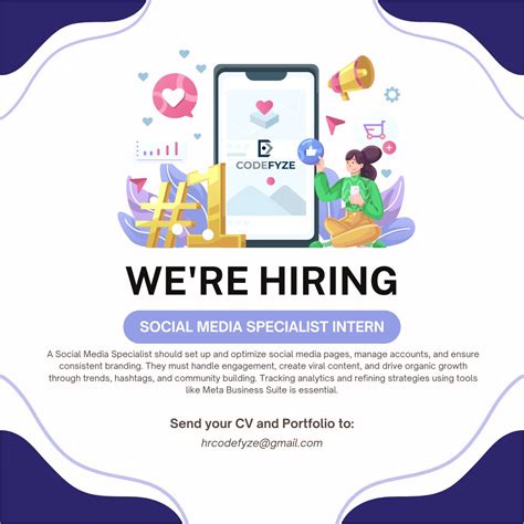 Wearehiring Socialmediaintern Marketinginternship Socialmediamarketing Codefyze