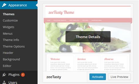 install wordpress themes themezee