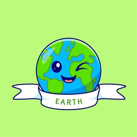 Ilustración Colorida Linda Del Logotipo Del Planeta Tierra Vector Premium