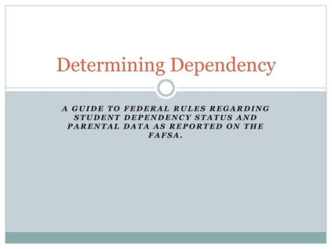 PPT Determining Dependency PowerPoint Presentation Free Download ID 1557858