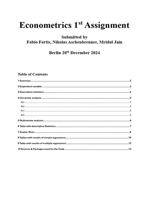 Uni And Multivariate Analysis Pdf Coefficient Of Determination
