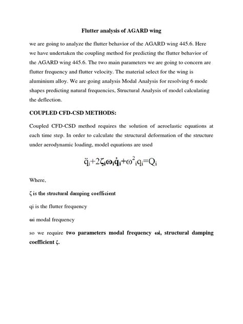 Flutter Analysis Pdf