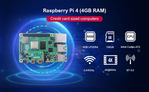 Raspberry Pi 4 Modell B 4 Gb Ram Cortex A72 64 Bit Wi Fi Bluetooth Amazonde Computer And Zubehör