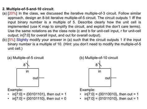 2 multiple of 5 and 10 circuit a [20 ] in the