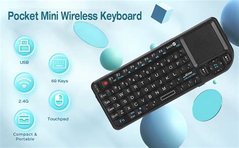 Amazon Com G Mini Wireless Keyboard With Touchpad Mouse Keys Usb Wireless Keyboard