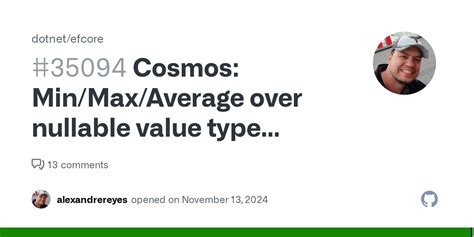 Cosmos Minmaxaverage Over Nullable Value Type Throws On No Data