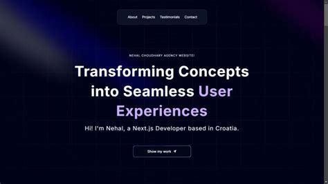Nehal Choudhary On Linkedin Modern Minimal Agency Nextjs Project