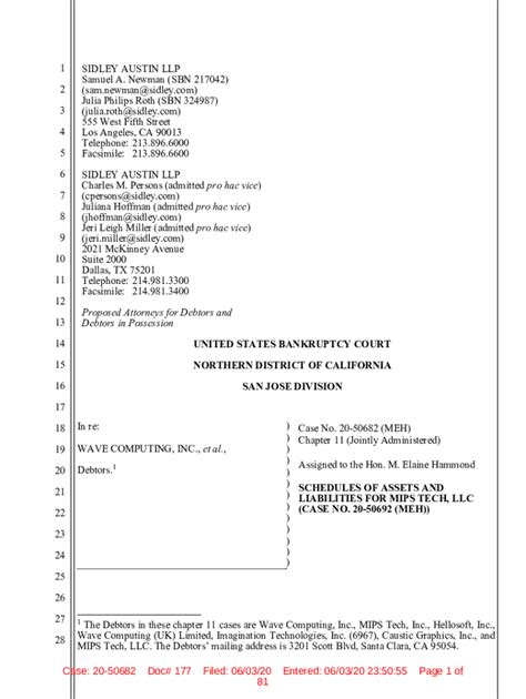 Fillable Online Wave Computing Inc Supplemental Declaration Of Samuel A Fax Email Print