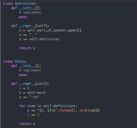 Solved Data Structures For Each Class A Repr Method Is Chegg