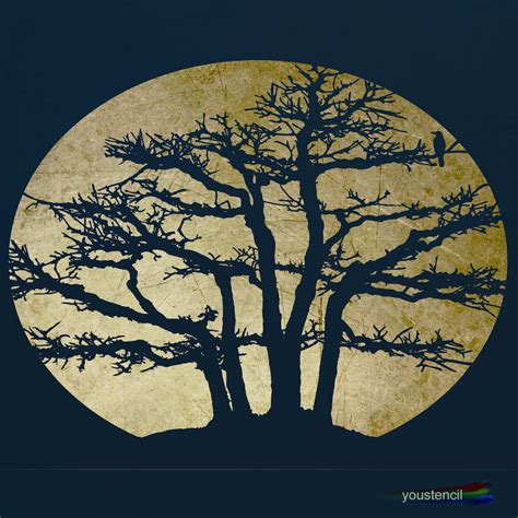 Tree Stencil For Walls Art And Furniture ST66 Etsy