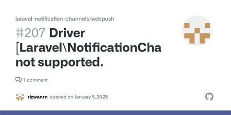 Driver Laravel NotificationChannels WebPush WebPushChannel Not Supported Issue