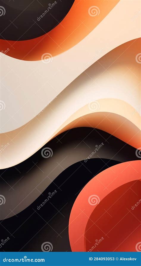 Modern Abstract Artwork With Sharp Angular Shapes And Soft Curves Ai Generated Stock