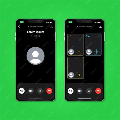 Premium Vector Vector Whatsapp Call App Ui Template Mockup