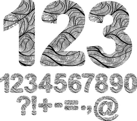 장식 된 숫자 벡터 Eps Ai Uidownload