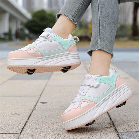 4 Wheel Roller Skate Shoes New Heelys Sneakers With Removable Wheels
