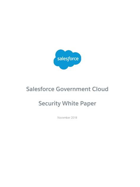 Salesforce Security White Paper For Salesforce Government Cloud Pdf