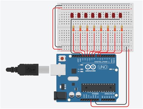 Knight Rider Led Animation With Arduino Tinkercad By Kavindu Weda
