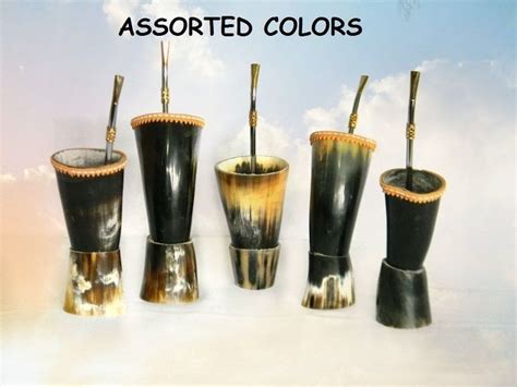 Tt5 Tereré Cup Horn And Bombilla Set To Drink Ice Tea Yerba Mate Brazil