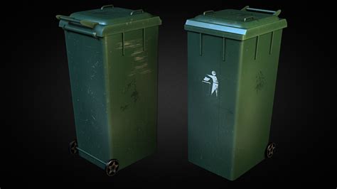 쓰레기 수거통 01 3d 모델 5 3ds Unknown Dwg Dxf Fbx Max Obj W3d Free3d