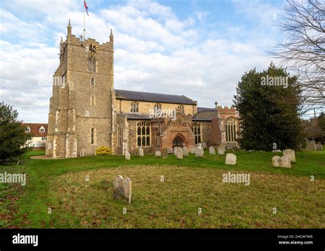Village Parish Church Of Saint Mary Bures Suffolk England Uk Stock