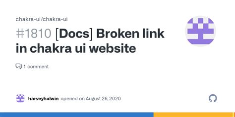 [docs] broken link in chakra ui website · issue 1810 · chakra ui