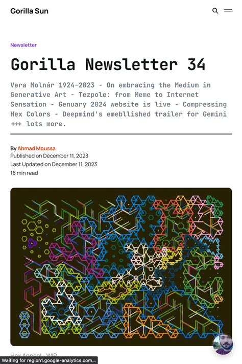 Creative Coding And Generative Art Gorilla Newsletter 34 In 2024 Generative Art Pixel Art