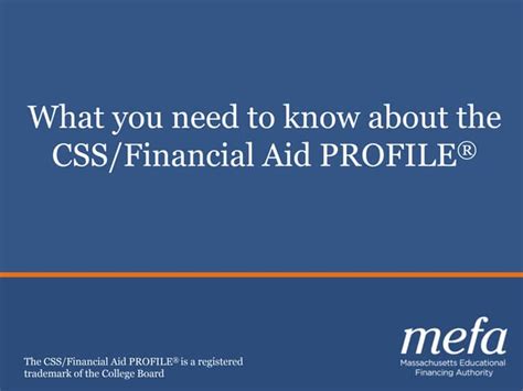 css financial aid profile ppt