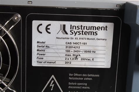 Instrument Systems Cas 140 Ct Compact Array Spectrometer Fair Condit