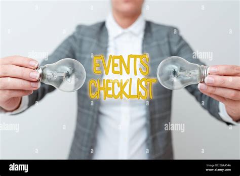 Conceptual Display Events Checklist Business Concept Invaluable Tool For Successfully Managing