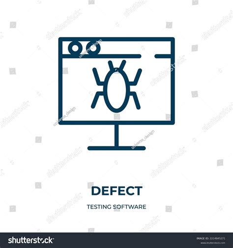 Defect Icon Linear Vector Illustration Testing Stock Vector Royalty