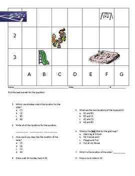Grid Map Practice By Jlnteacher Teachers Pay Teachers