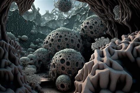 Premium Ai Image A 3d Rendering Of A Dark Scene With A Large Number