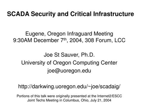 Ppt Scada Security And Critical Infrastructure Powerpoint Presentation Id 1235365