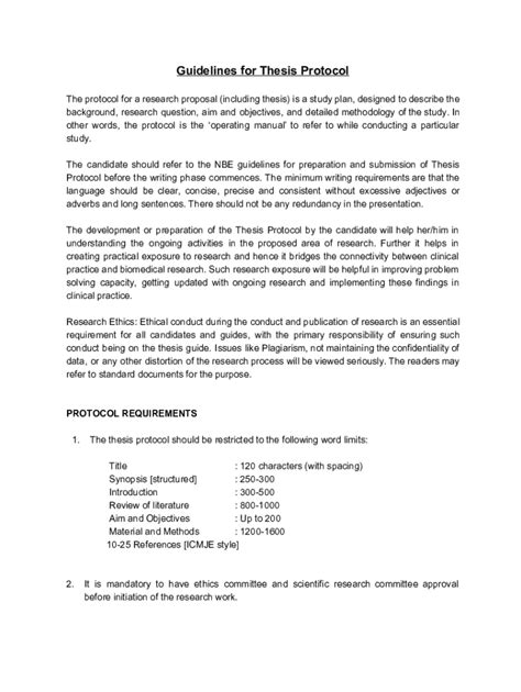 Fillable Online Dnb Thesis Protocol Submisison Form Fax Email Print