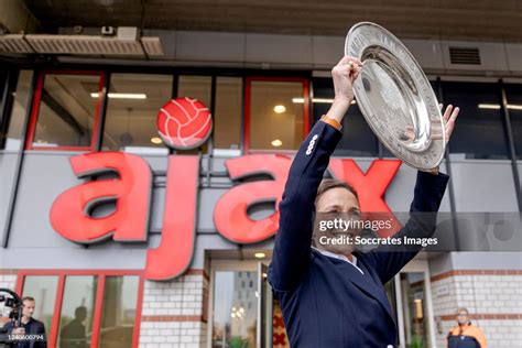 Marianne Van Leeuwen Of The Knvb Arrives With The Champions Dish At News Photo Getty Images