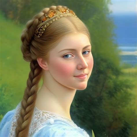 Портрет русской женщины русский стиль в стиле художника Виктора Васнецова Digital Art Digital