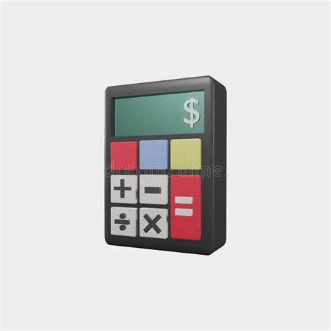 Calculator Isolated On White Background 3d Illustration Stock Illustration Illustration Of