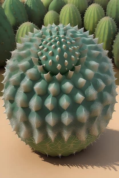 premium ai image a 3d algorithmic pattern makes a ball cactus