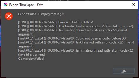 Ffmpeg Error Recorder Not Exporting General Questions Krita Artists